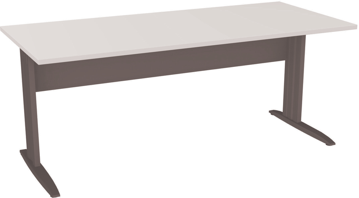 Table en pied L avec carter L180 cm - Idol - Eol - Manutan.be