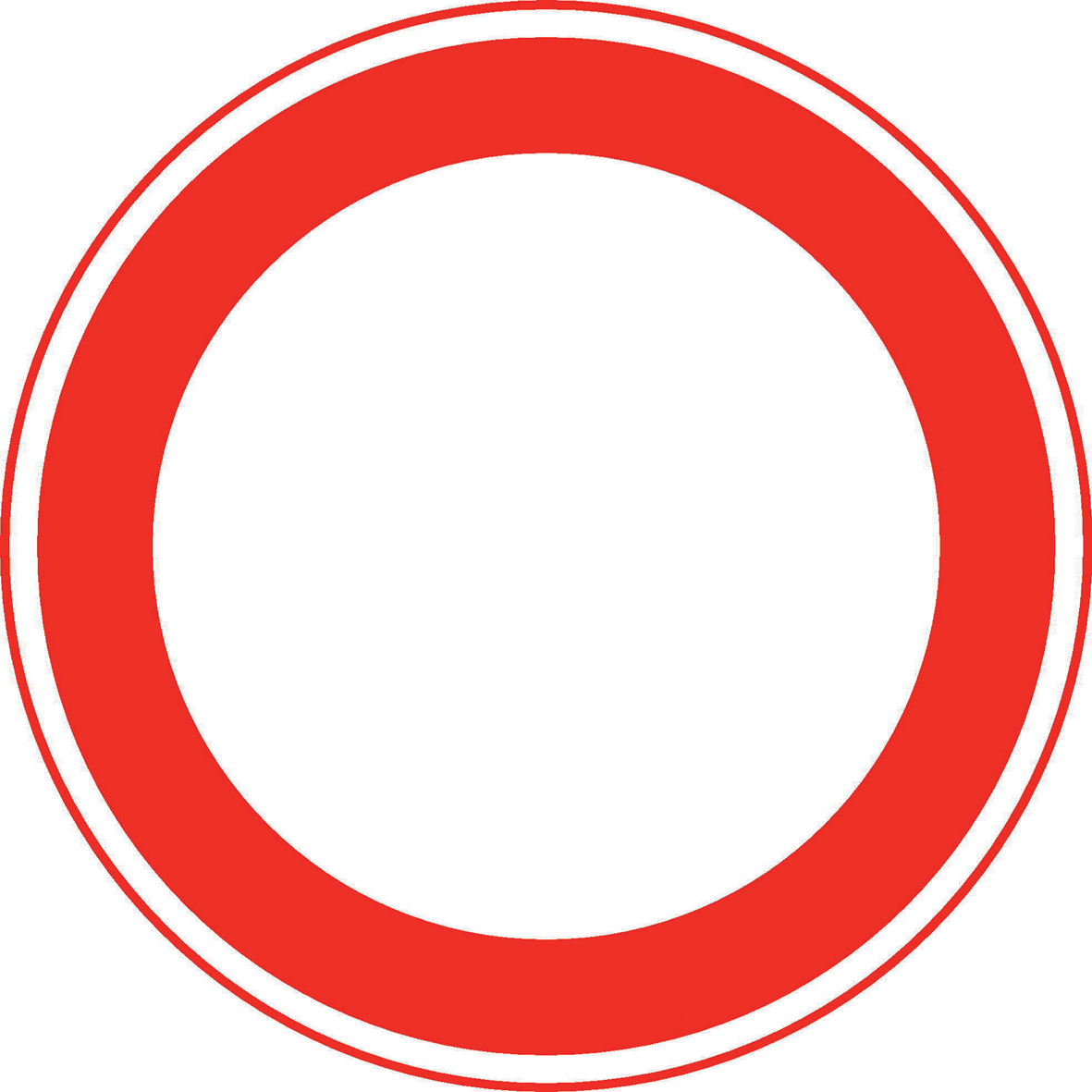 Panneau de signalisation - C1 - Interdit à tout véhicule - Manutan.be