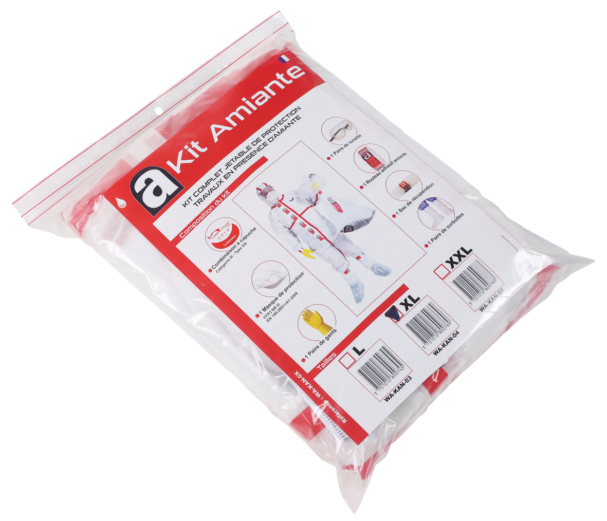Kit complet de protections jetables contre l'amiante - Medicom - Manutan.be