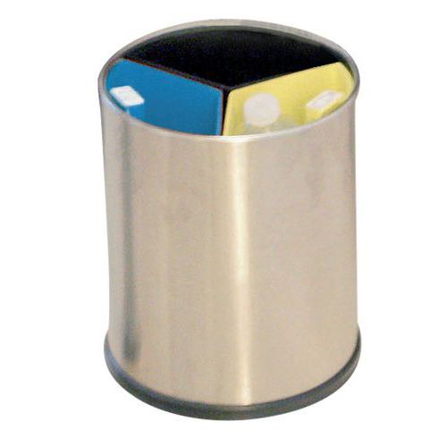 Poubelle de bureau 3 flux - Bacs colorés - 13 L - Manutan.be Poubelle de bureau 3 flux - Bacs colorés - 13 L - Manutan.be
