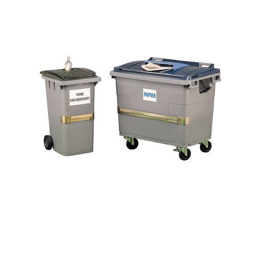 Conteneur mobile pour la collecte sélective de déchets - 120 L - Papier ...