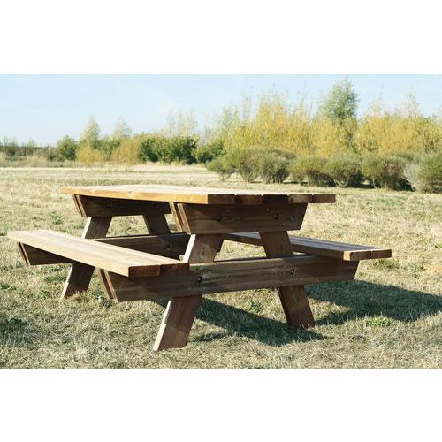 Table de pique-nique en pin - Manutan Expert - Manutan.be