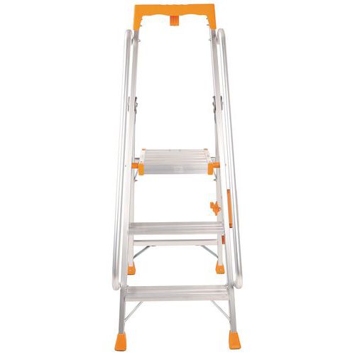 Escabeau professionnel aluminium avec rampe - Manutan Expert - Manutan.be