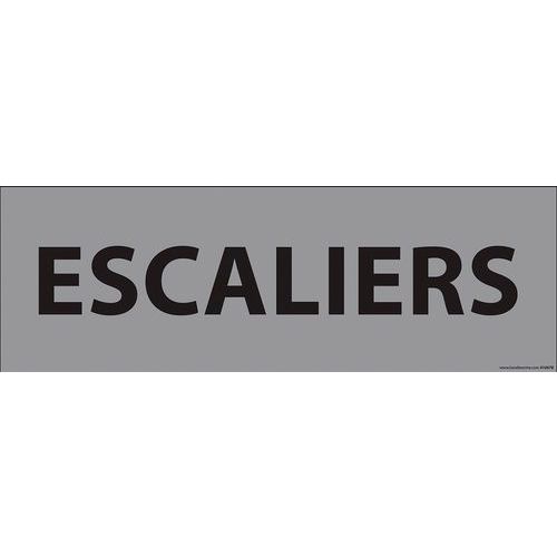 Signalisation d'information escaliers - 210 x 75 mm - Manutan.be